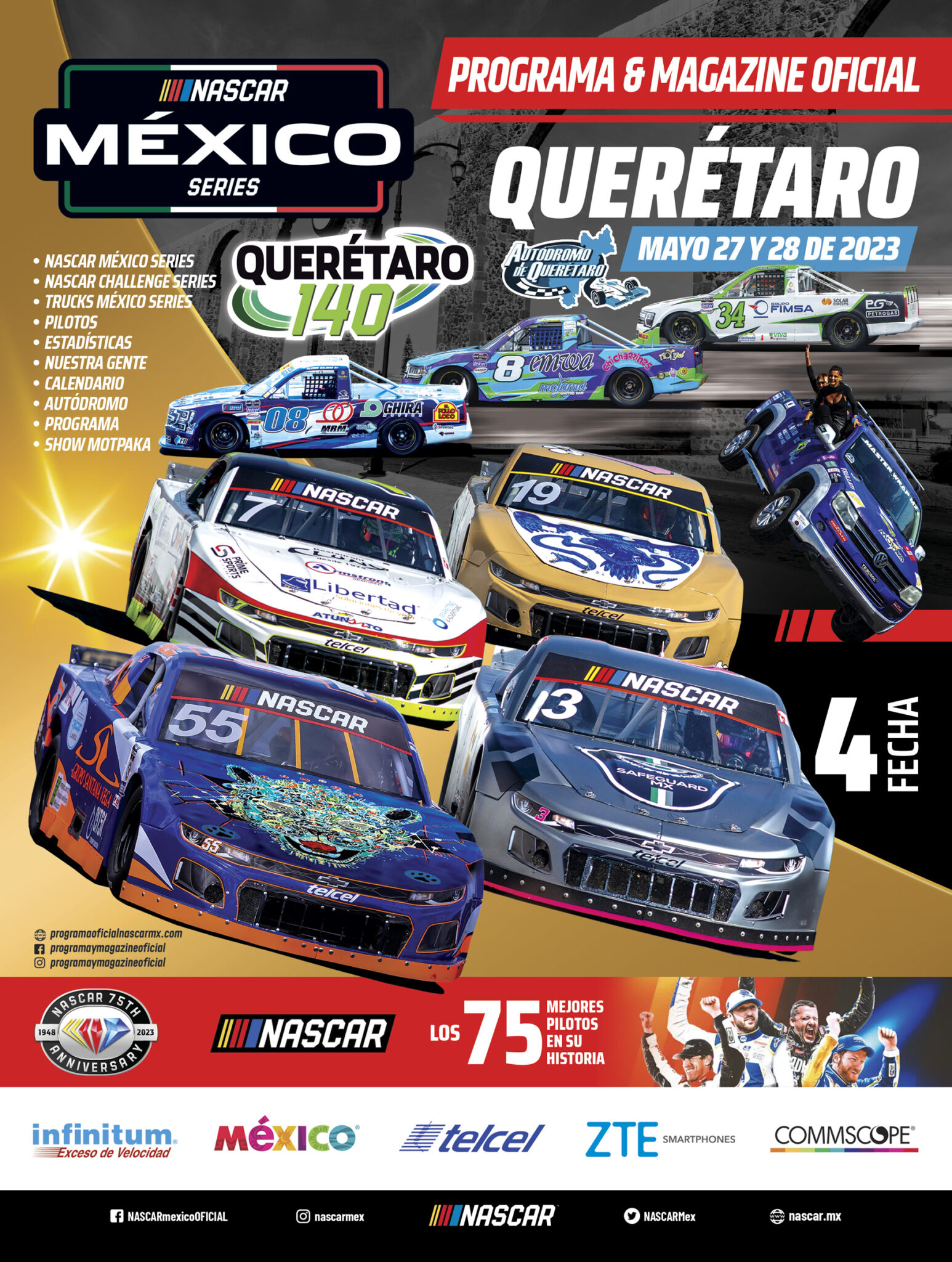PROGRAMA OFICIAL NASCAR MÉXICO SERIES FECHA IV 2023, QUERÉTARO 140 ...